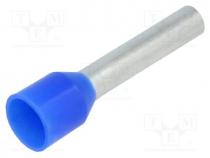 Tip bootlace ferrule, insulated, copper, 2.5mm2, 12mm, tinned - 0.04 ...